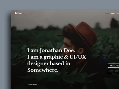 Hola - Free Personal Website Template | StyleShout